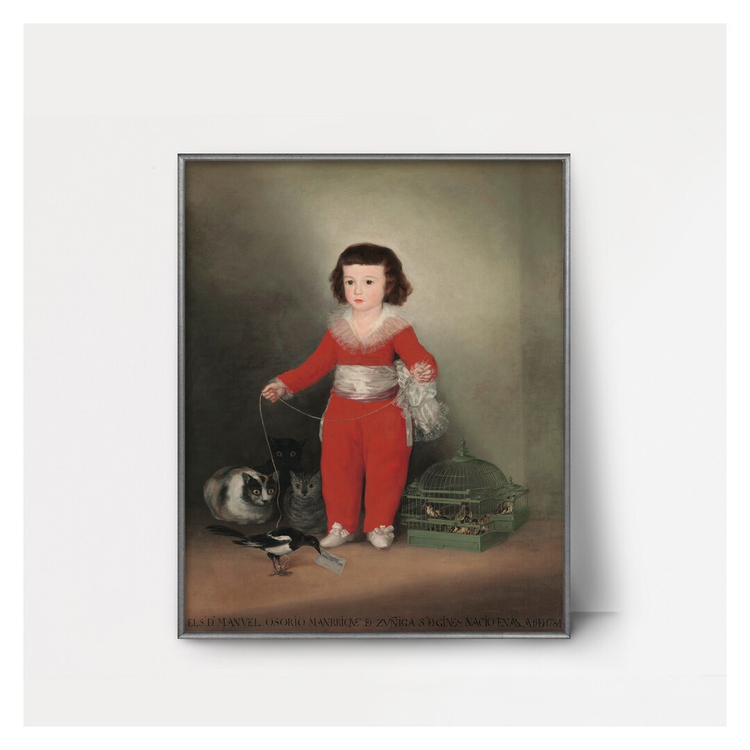 18th Century Boy Portrait Child Playing Goya Art Stylish - Etsy