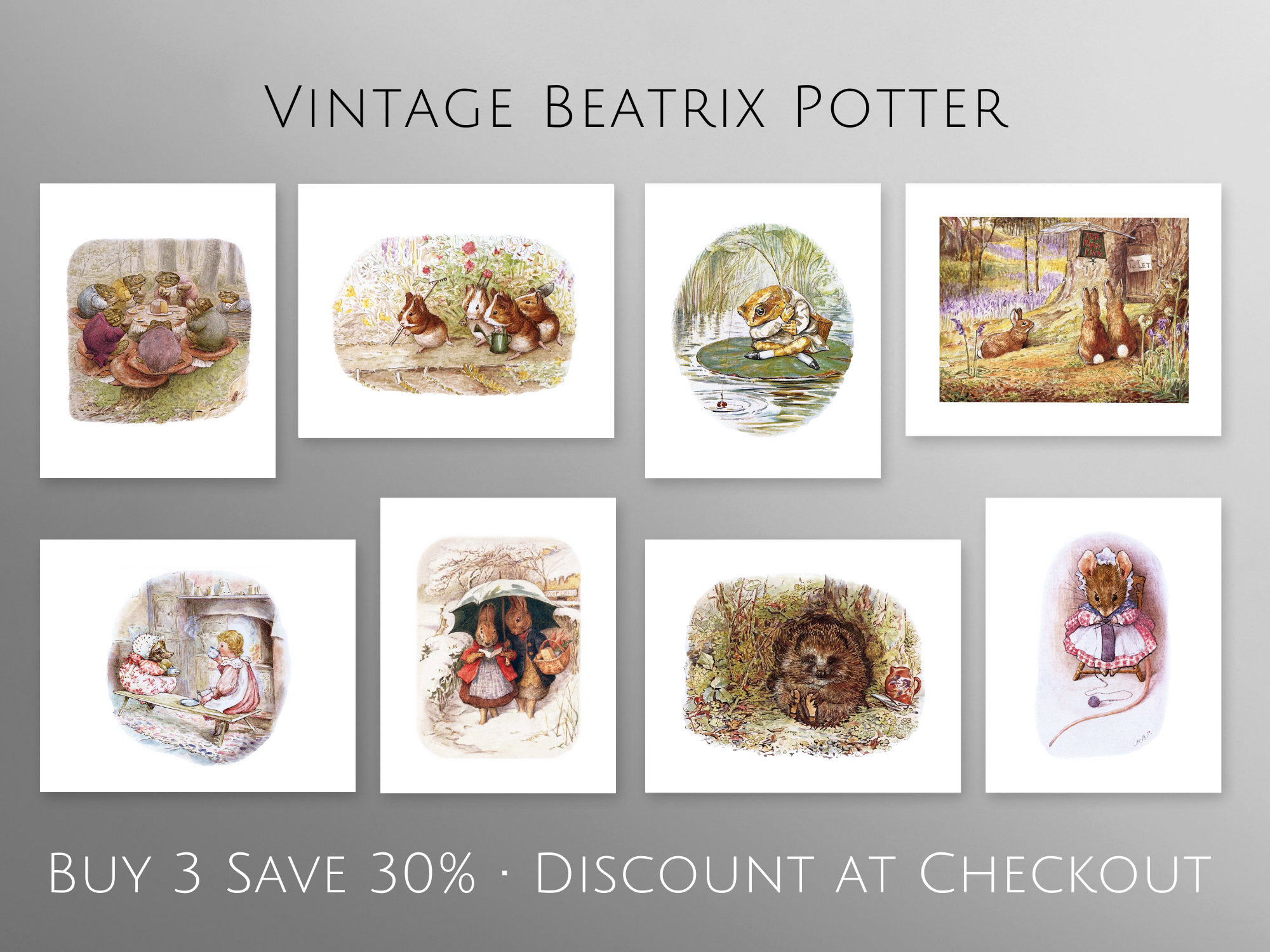 MAILED PRINT Hedgehog Print Beatrix Potter Print - Etsy