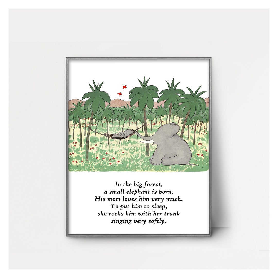 Babar Print Mother Son Poem Baby Boy Nursery Wall Art - Etsy
