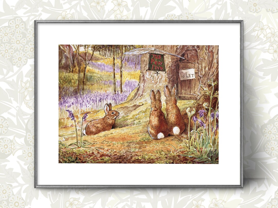 Peter Rabbit Nursery Beatrix Potter Print Vintage Beatrix Potter ...