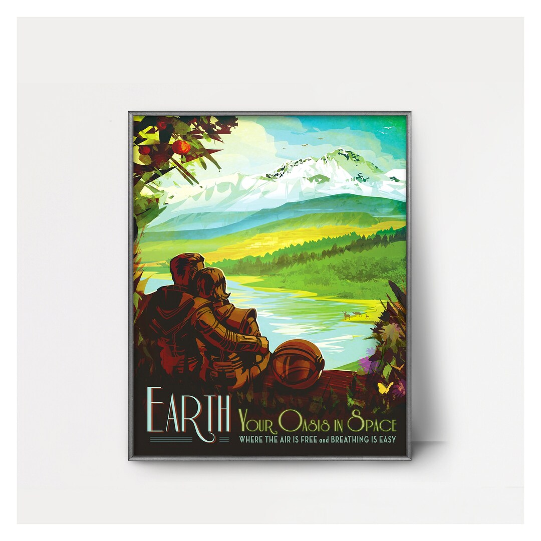 Future Earth Landscape NASA Poster Space Tourism Print - Etsy