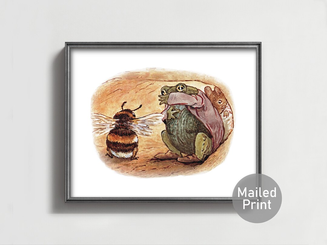 Bumble Bee and Frog Beatrix Potter Print Vintage Beatrix Potter Nursery ...