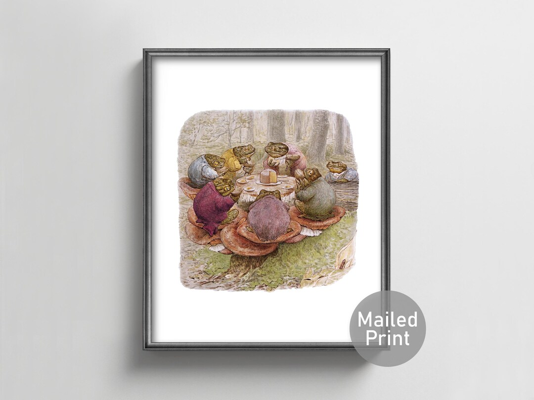 Toad Tea Party Beatrix Potter Print --- Vintage Beatrix Potter Nursery ...