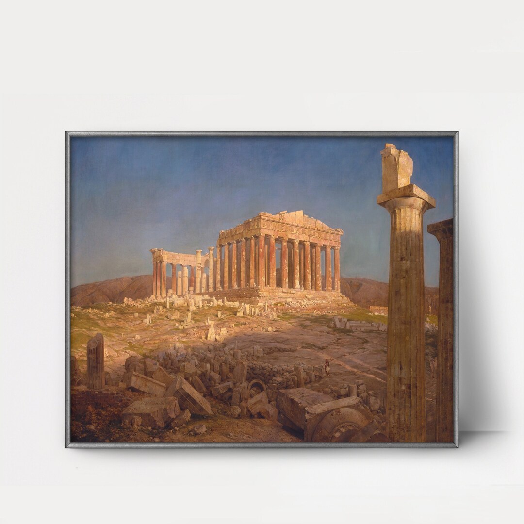 The Parthenon Greek Landscape Painting Ancient Greece - Etsy