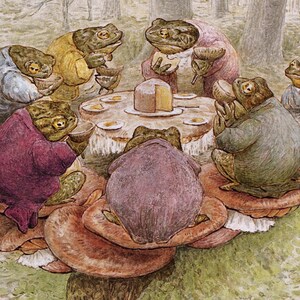 Toad Tea Party Beatrix Potter Print --- Vintage Beatrix Potter Nursery ...