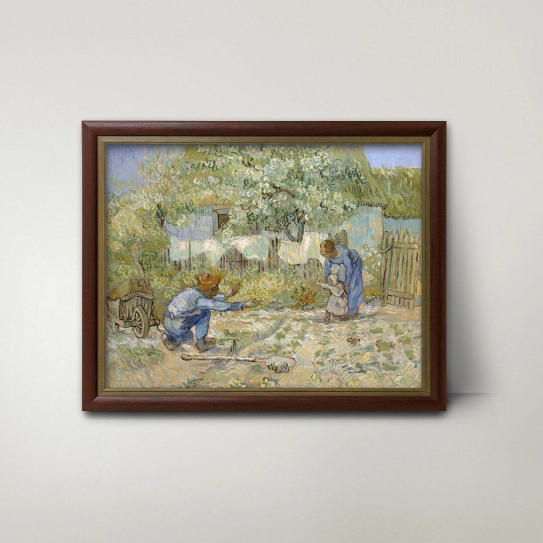 Van Gogh Inspired Print: Father Daughter, French Impressionist ...