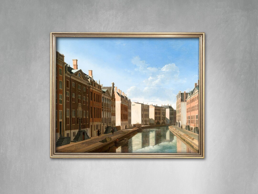 Golden Bend 17th Century Amsterdam Wall Art -- Canal Architecture Print ...