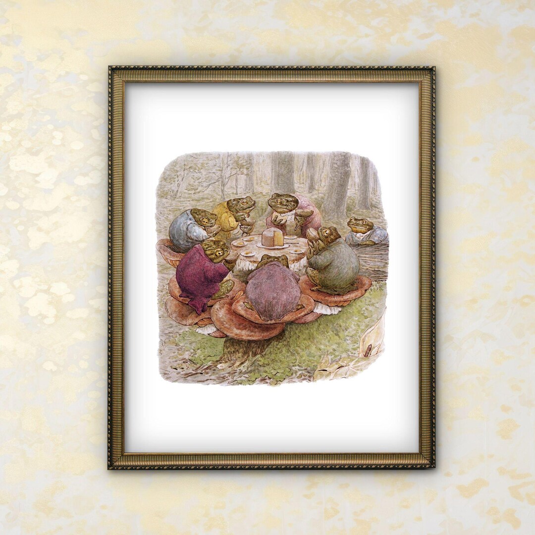 Toad Tea Party Beatrix Potter Print --- Beatrix Potter Nursery Wall Art ...