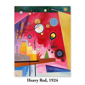 Heavy Red 1920s Kandinsky Print --- Vintage Abstract Art, Precise ...