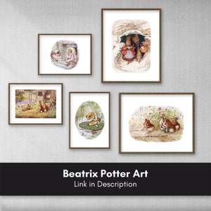 Toad Tea Party Beatrix Potter Print Vintage Beatrix Potter Nursery Wall ...