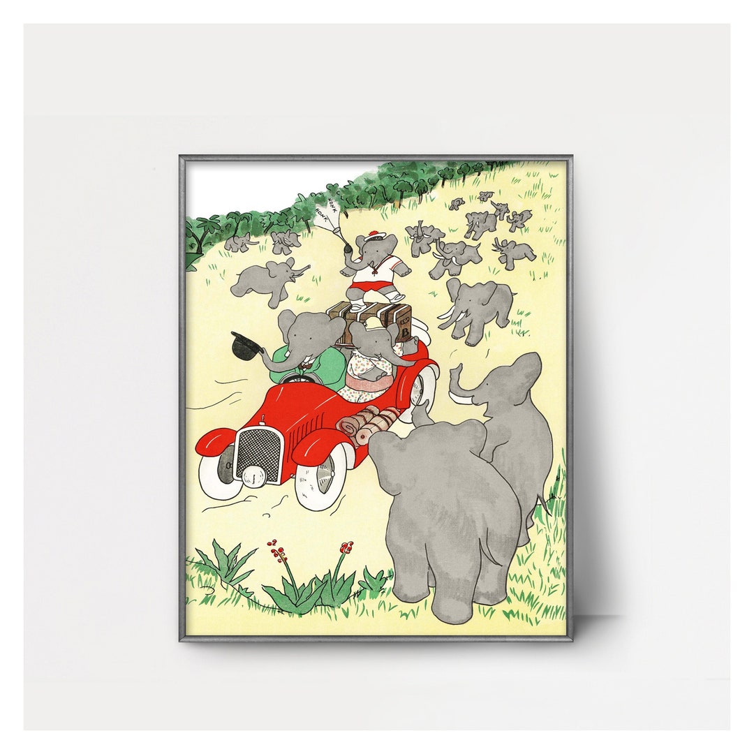 Babar Print Honk Honk Gender Neutral Baby Boy Nursery Wall - Etsy