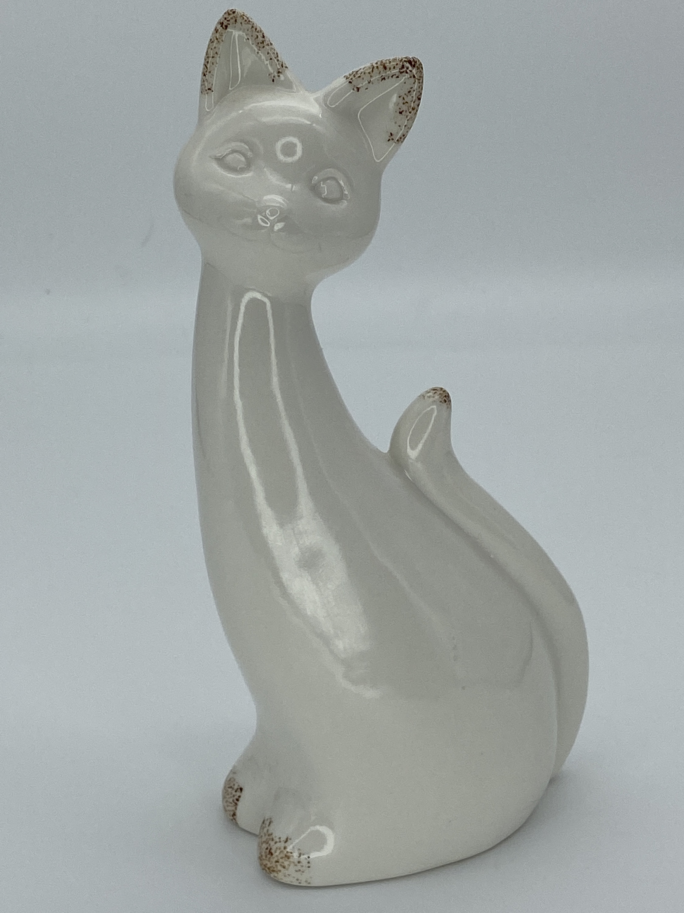 Divine Tall MCM Stretch Siamese Cat Ceramic Figurine | Etsy