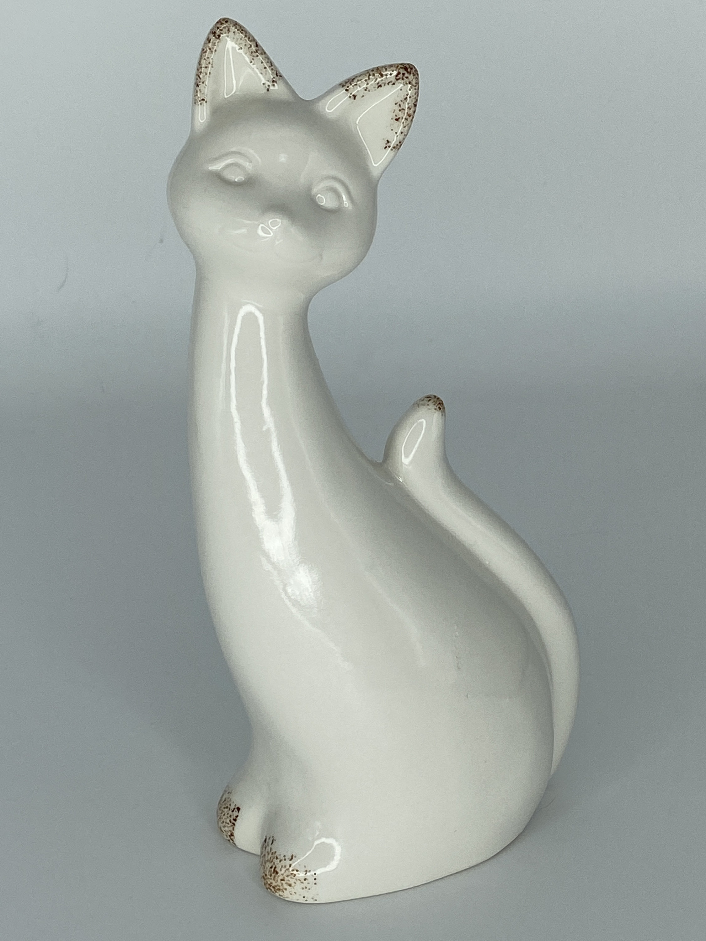 Divine Tall MCM Stretch Siamese Cat Ceramic Figurine | Etsy