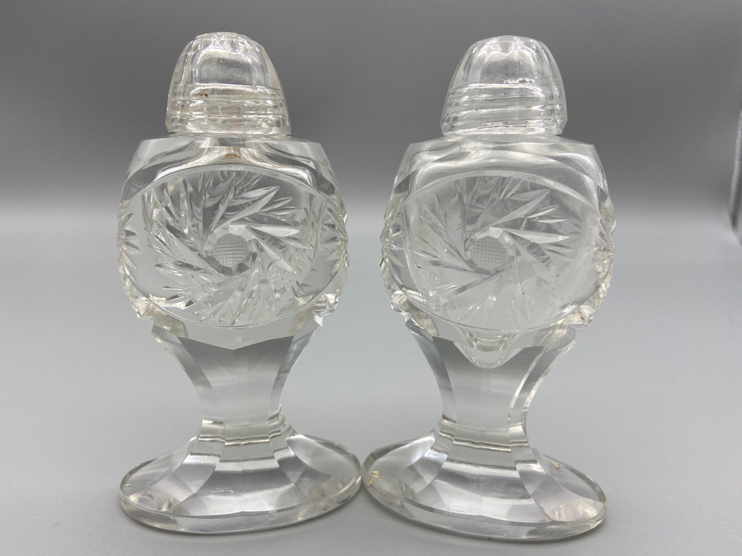 Gorgeous Cut Crystal Footed Salt and Pepper - Etsy