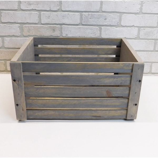 Wooden Storage Crate - Etsy