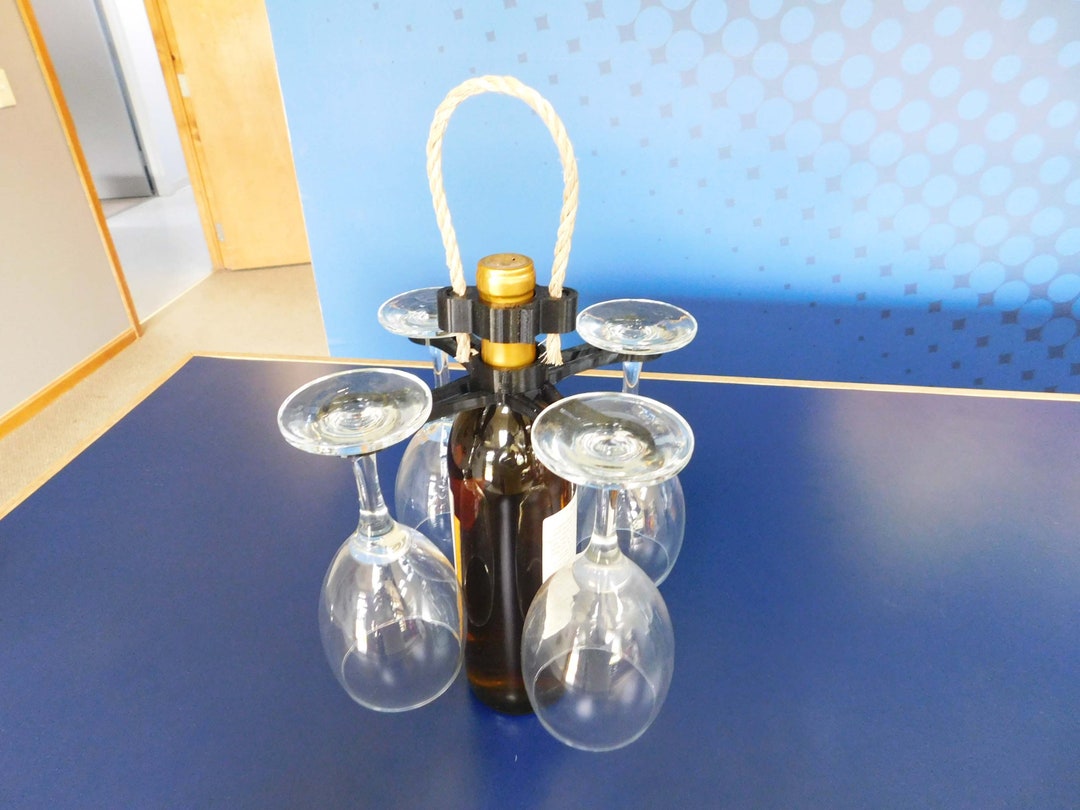 Wine Bottle Carrying Handle for Use With Any Wine Glass Caddy - Etsy