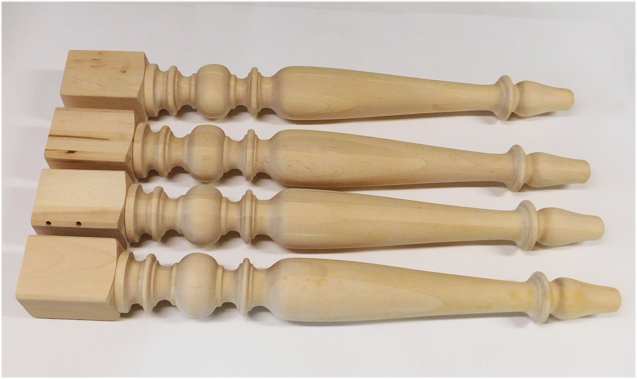 Farmhouse Hardwood Table Legs 29 Inch Set of 4 - Etsy