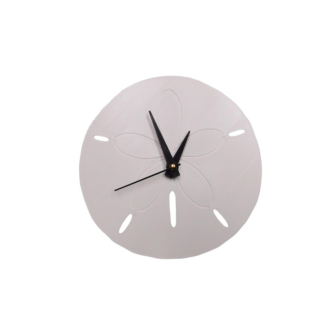 Sand Dollar Wall Clock 3D Printed | Coastal Beach Decor | Nautical ...