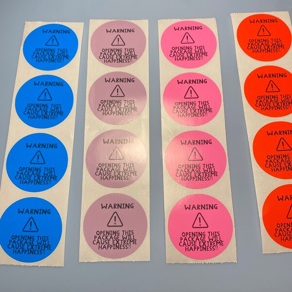 Warning Opening Package Sticker - Etsy