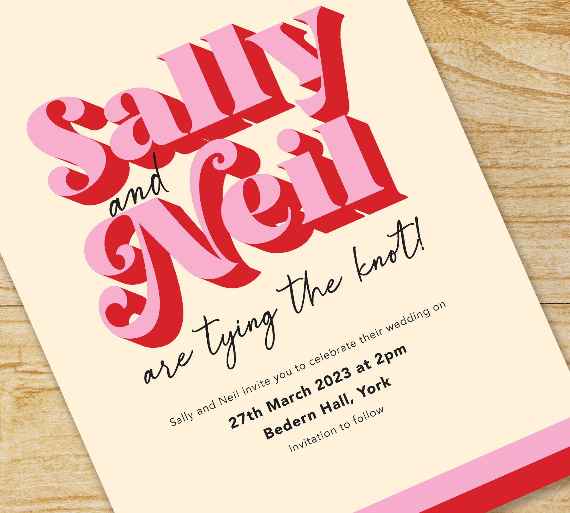 Retro Save the Date, Funky Vintage Design, A5, A6 Cards - Envelopes ...