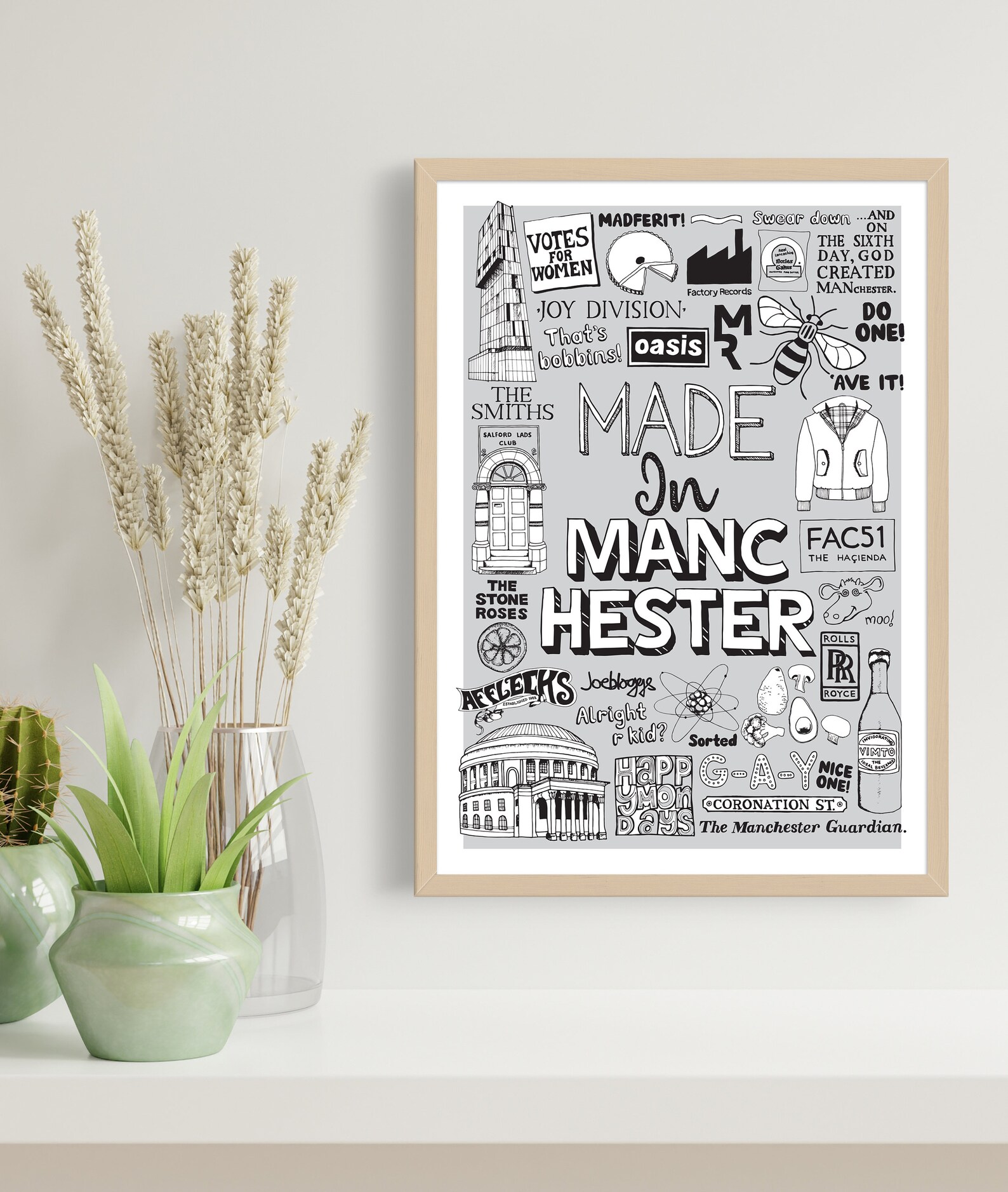 Made in Manchester Print, Manchester Poster, Manchester Gift - Etsy UK