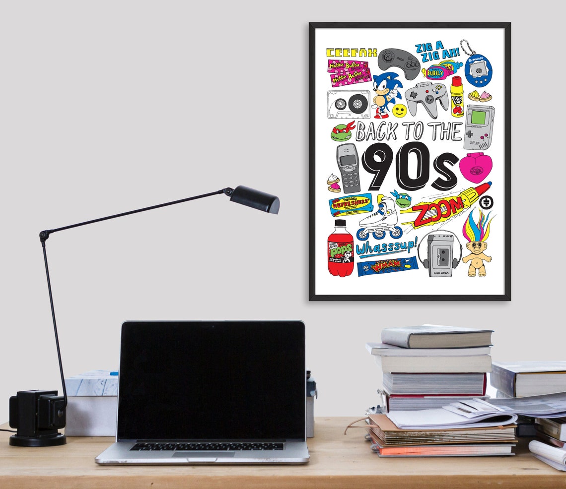90s Print 90s Nostalgia 90s Wall Art Colourful Wall Decor - Etsy Italia