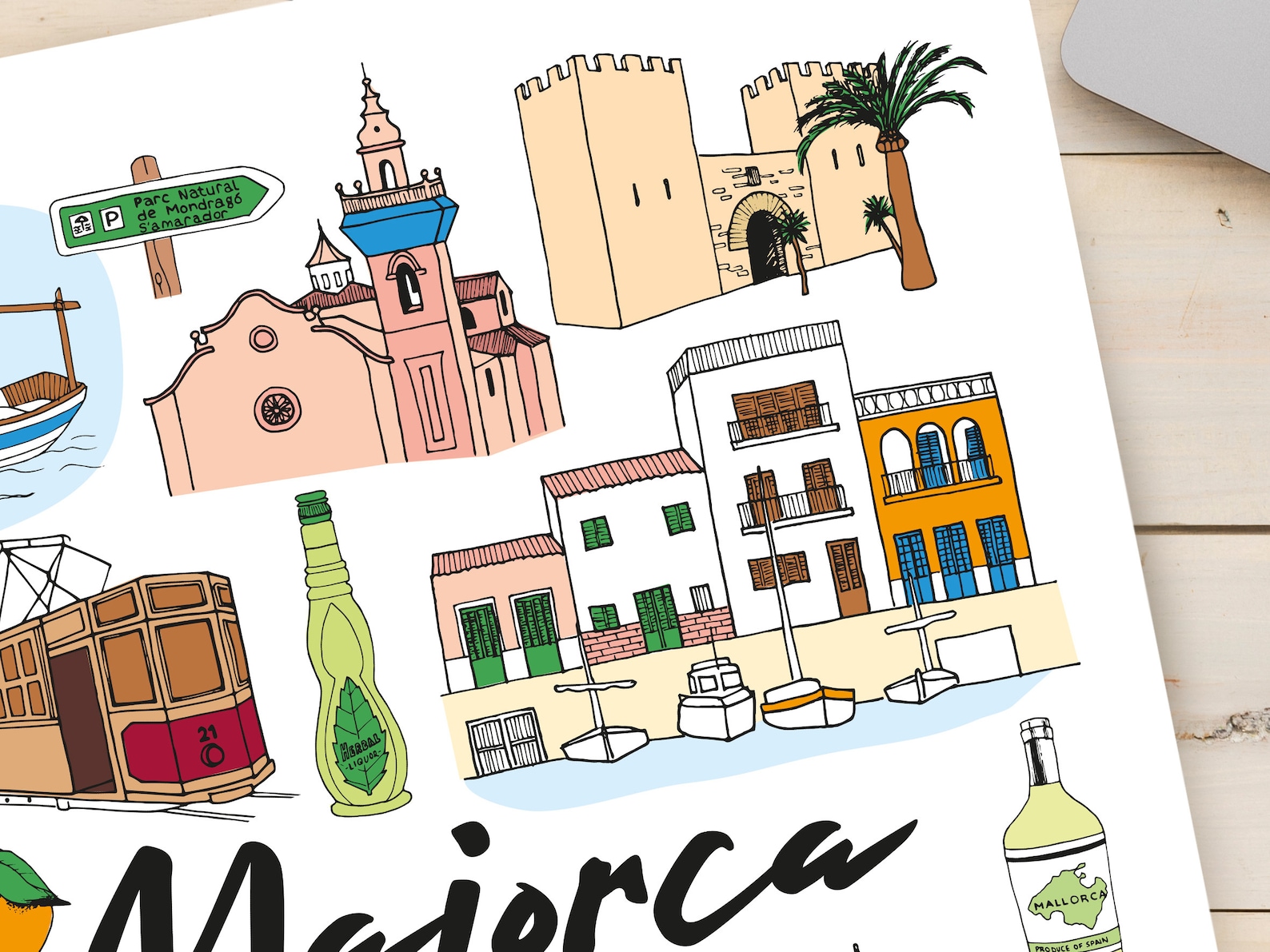 Majorca Art Majorca Print Majorca Poster Spain Print - Etsy