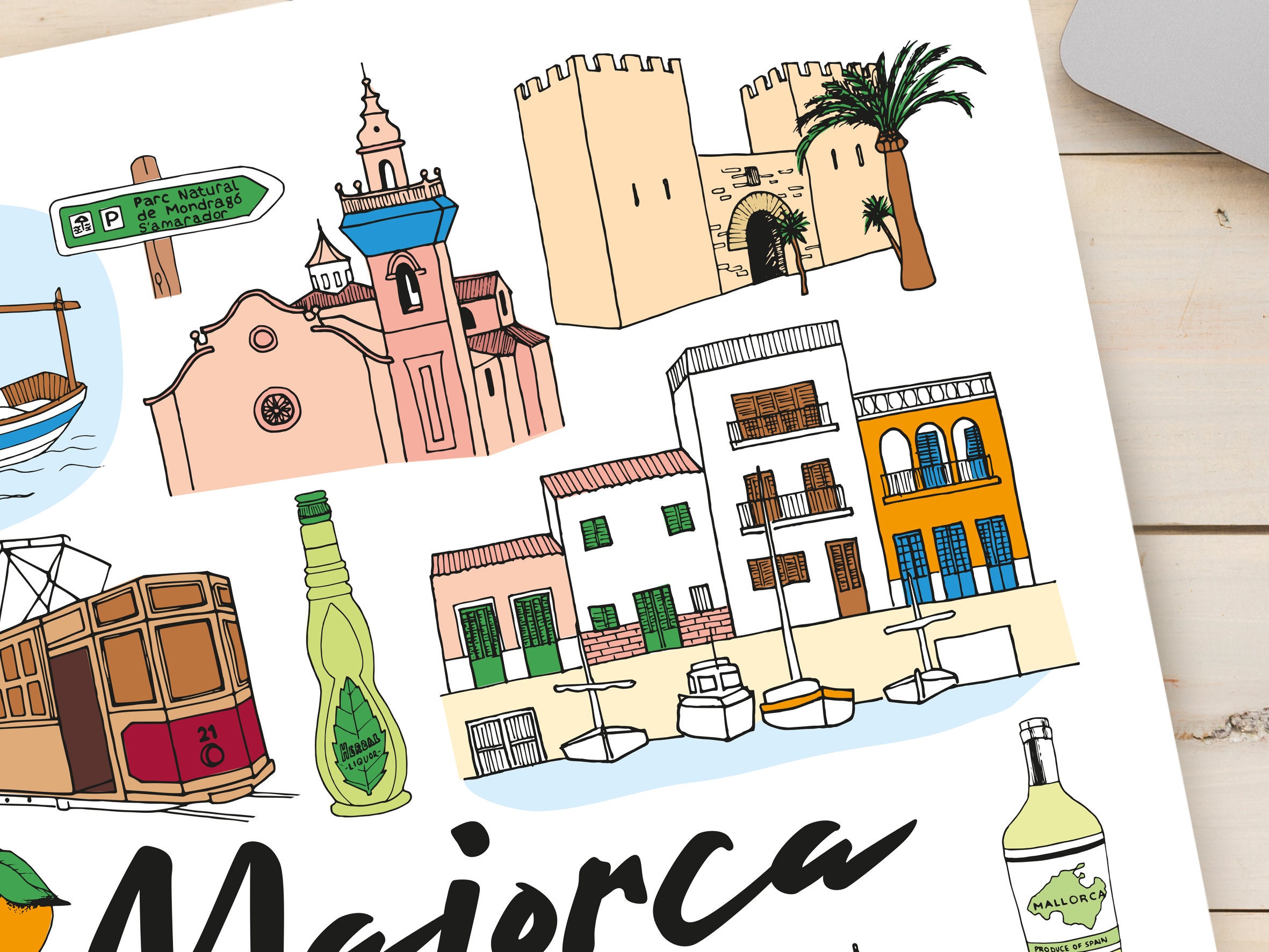 Majorca Art Majorca Print Majorca Poster Spain Print - Etsy