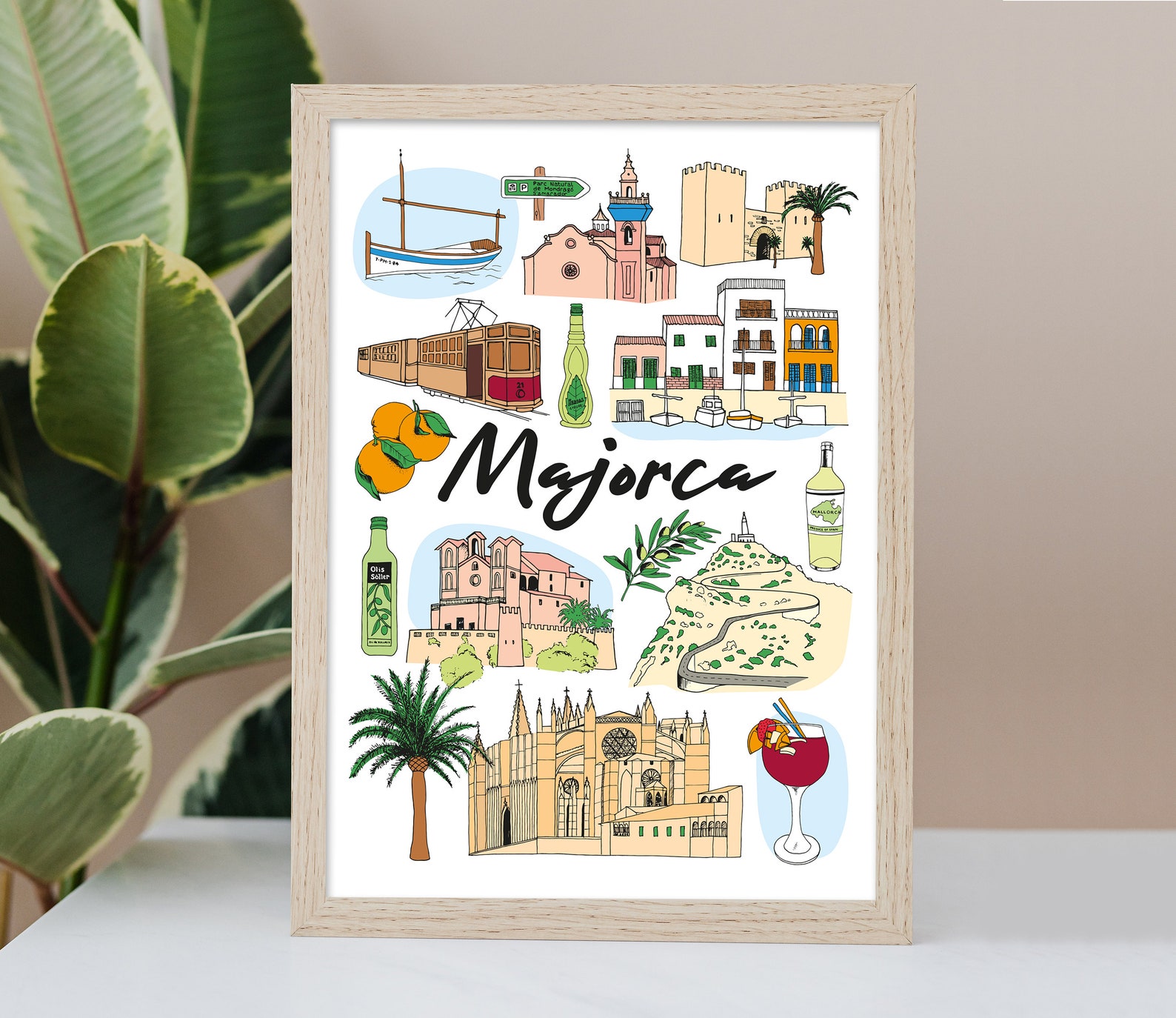 Majorca Art, Majorca Print, Majorca Poster, Spain Print, Palma, Spain ...