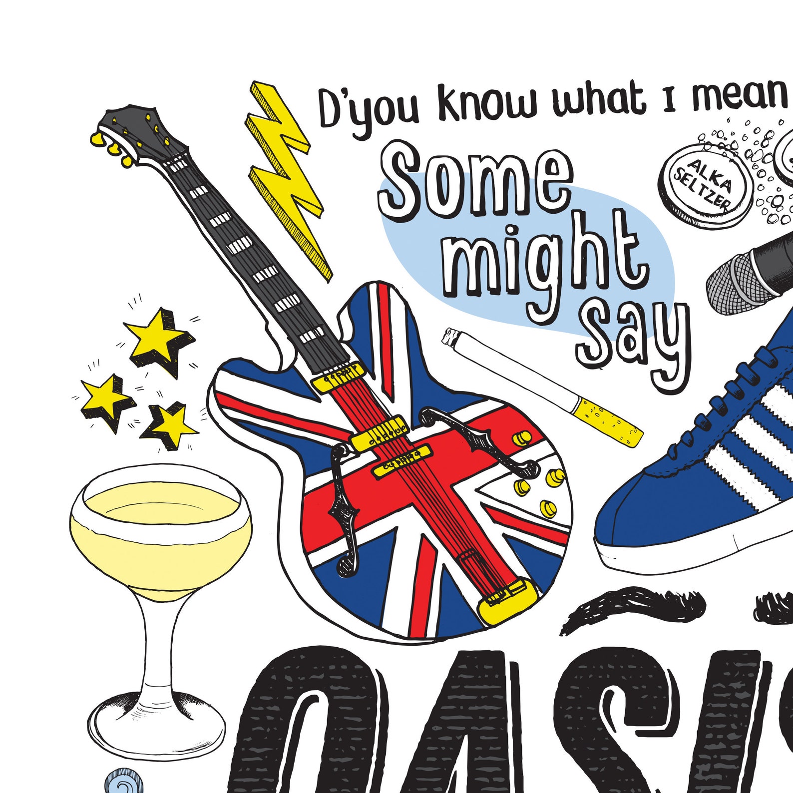 Oasis Art Print Song Lyrics Oasis Gift Oasis Band Poster | Etsy