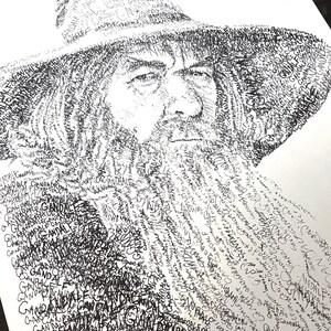 The Grey Wizard Word Art Portrait Print - Etsy