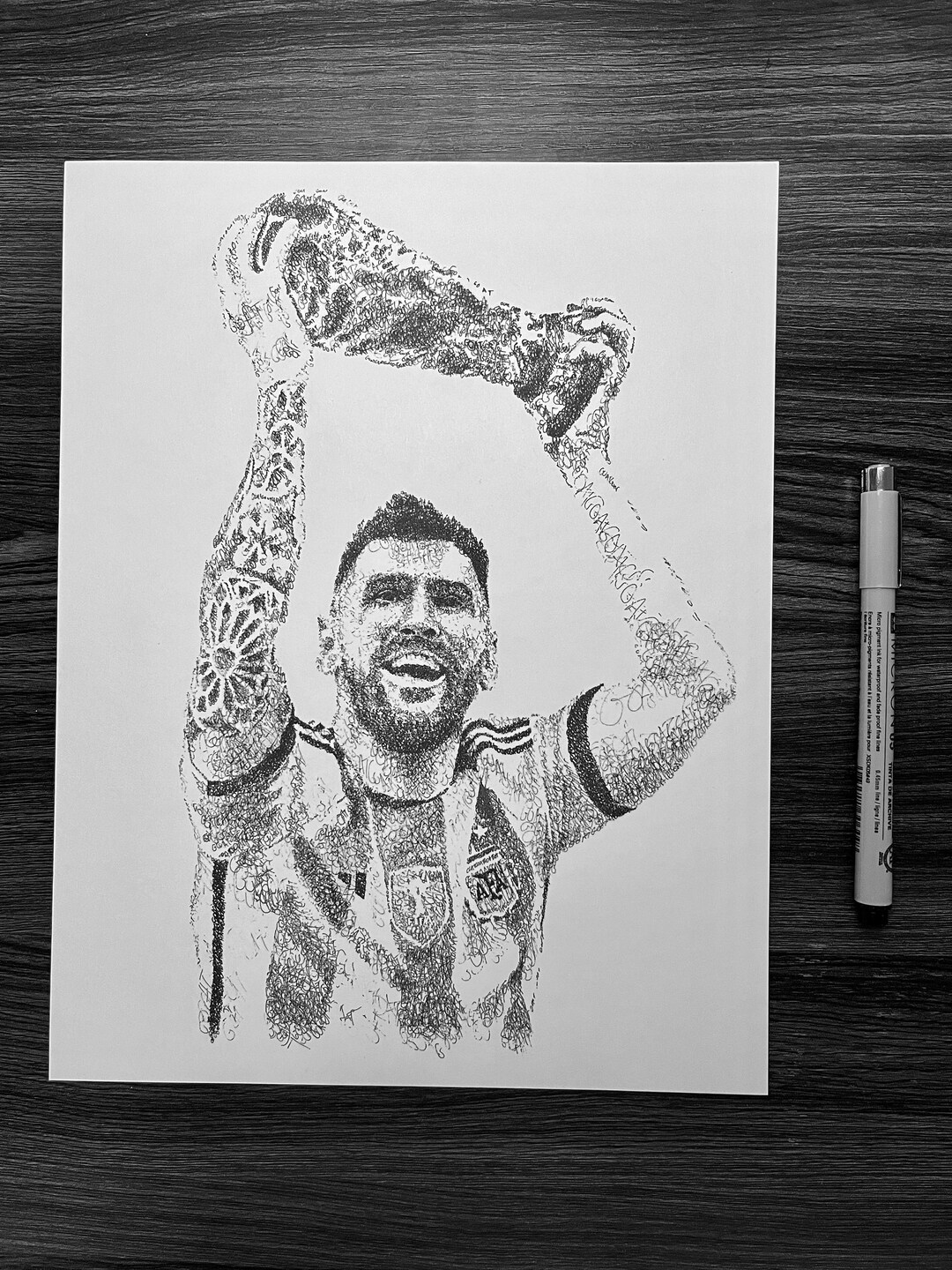 Messi World Cup Championship LIMITED Word Art Portrait Print - Etsy