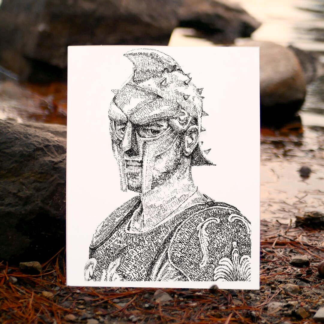 Gladiator Word Art Portrait Print - Etsy