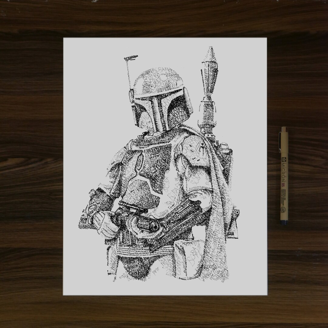 The Bounty Hunter Word Art Portrait Print - Etsy