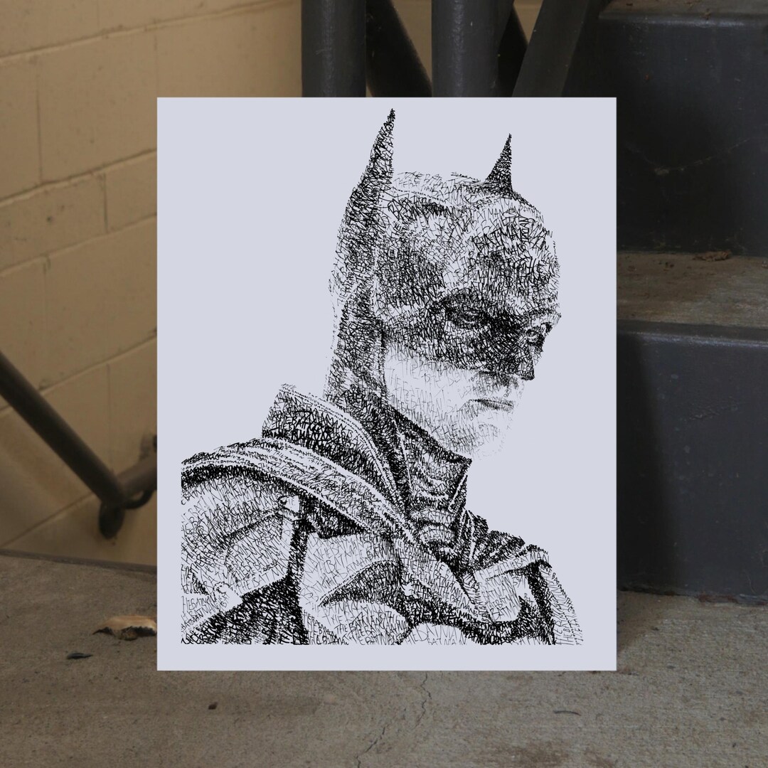 The Bat Word Art Portrait Print - Etsy
