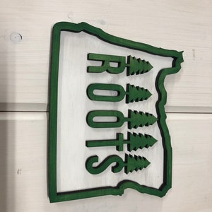 3D Oregon Roots Sign Laser Cut Oregon Outline - Etsy