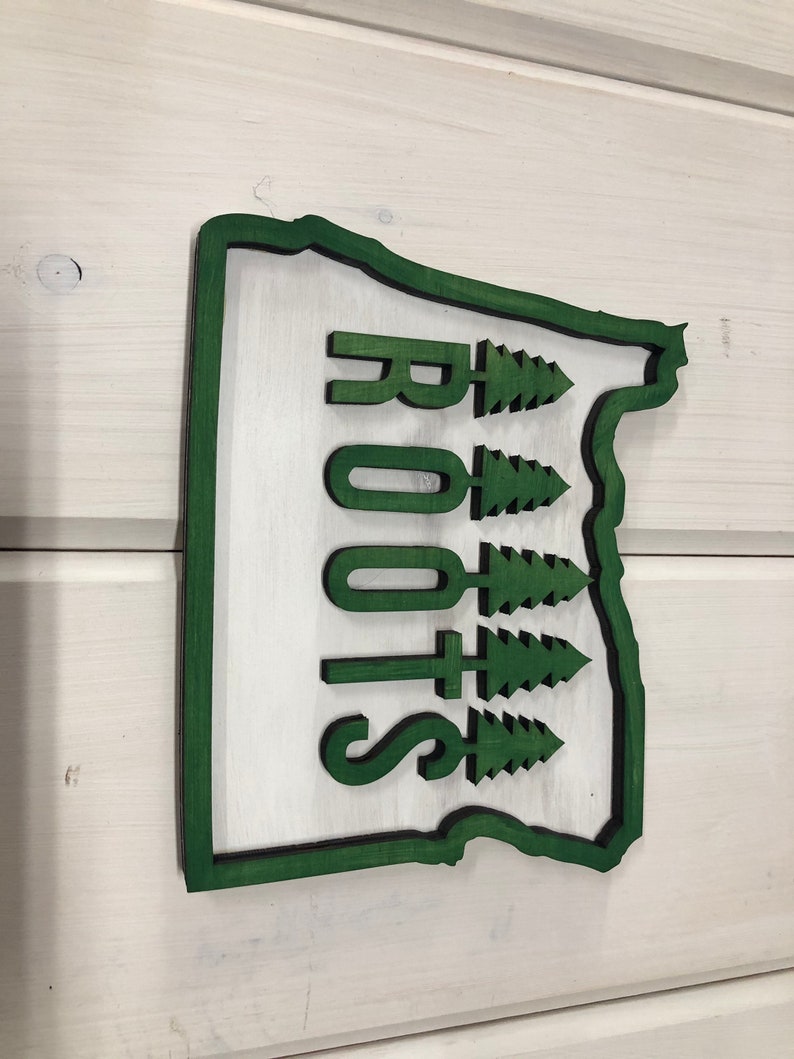 3D Oregon Roots Sign Laser Cut Oregon Outline - Etsy