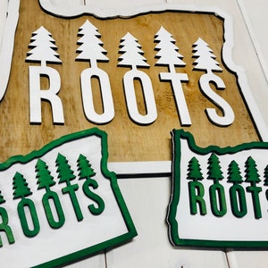 3D Oregon Roots Sign Laser Cut Oregon Outline - Etsy