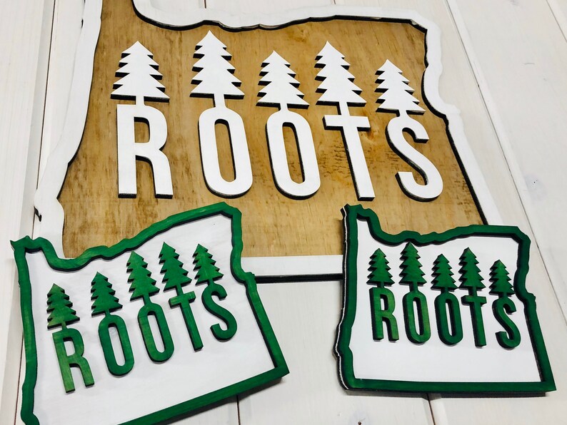 3D Oregon Roots Sign Laser Cut Oregon Outline - Etsy