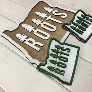 3D Oregon Roots Sign Laser Cut Oregon Outline - Etsy