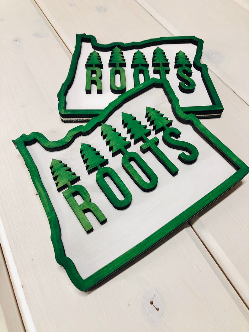 3D Oregon Roots Sign Laser Cut Oregon Outline - Etsy