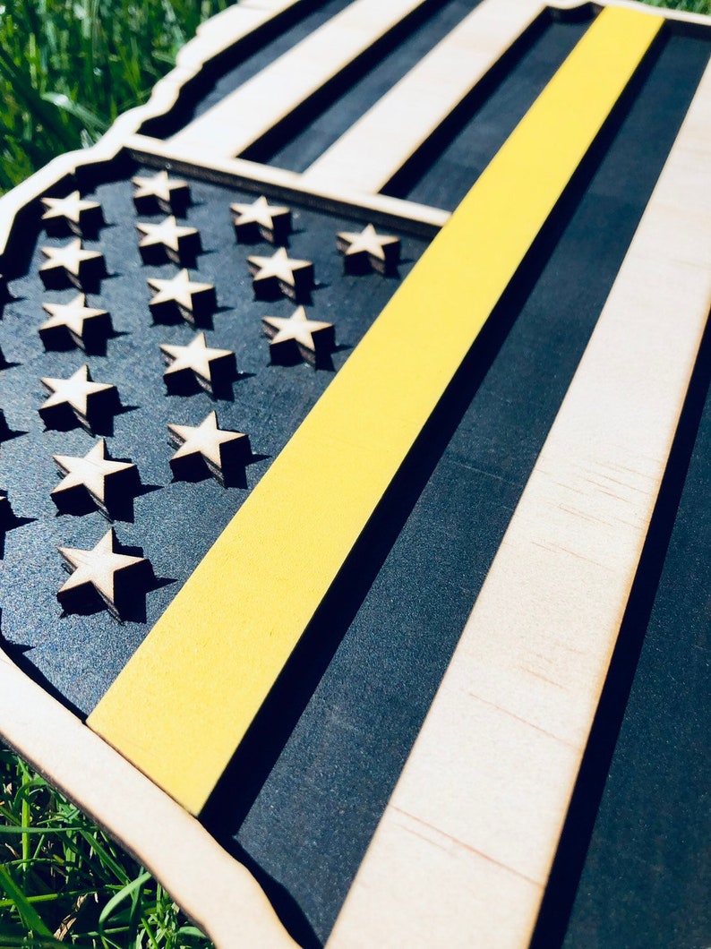 Thin Yellow/gold Line Oregon Flag | Etsy