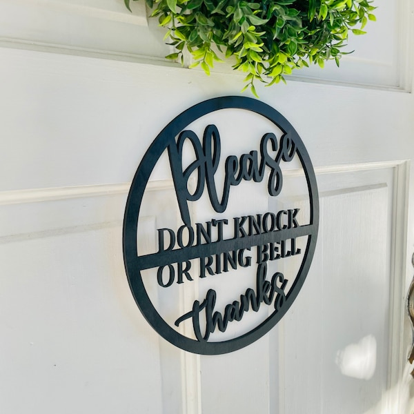 Do Not Knock Sign - Etsy