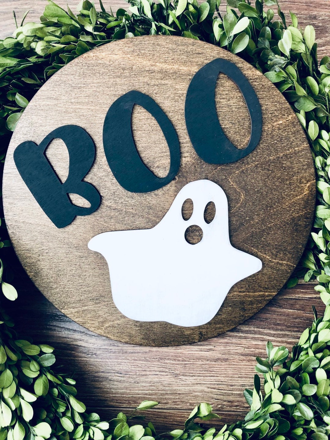 Boo Halloween 3D Sign With Ghost - Etsy