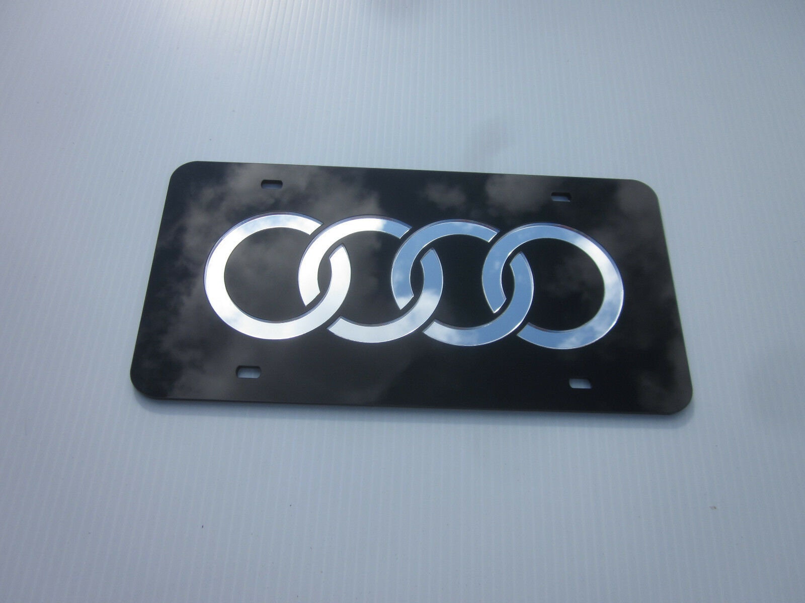 Audi Laser Cut Acrylic Mirror License Plate 3D Look | Etsy