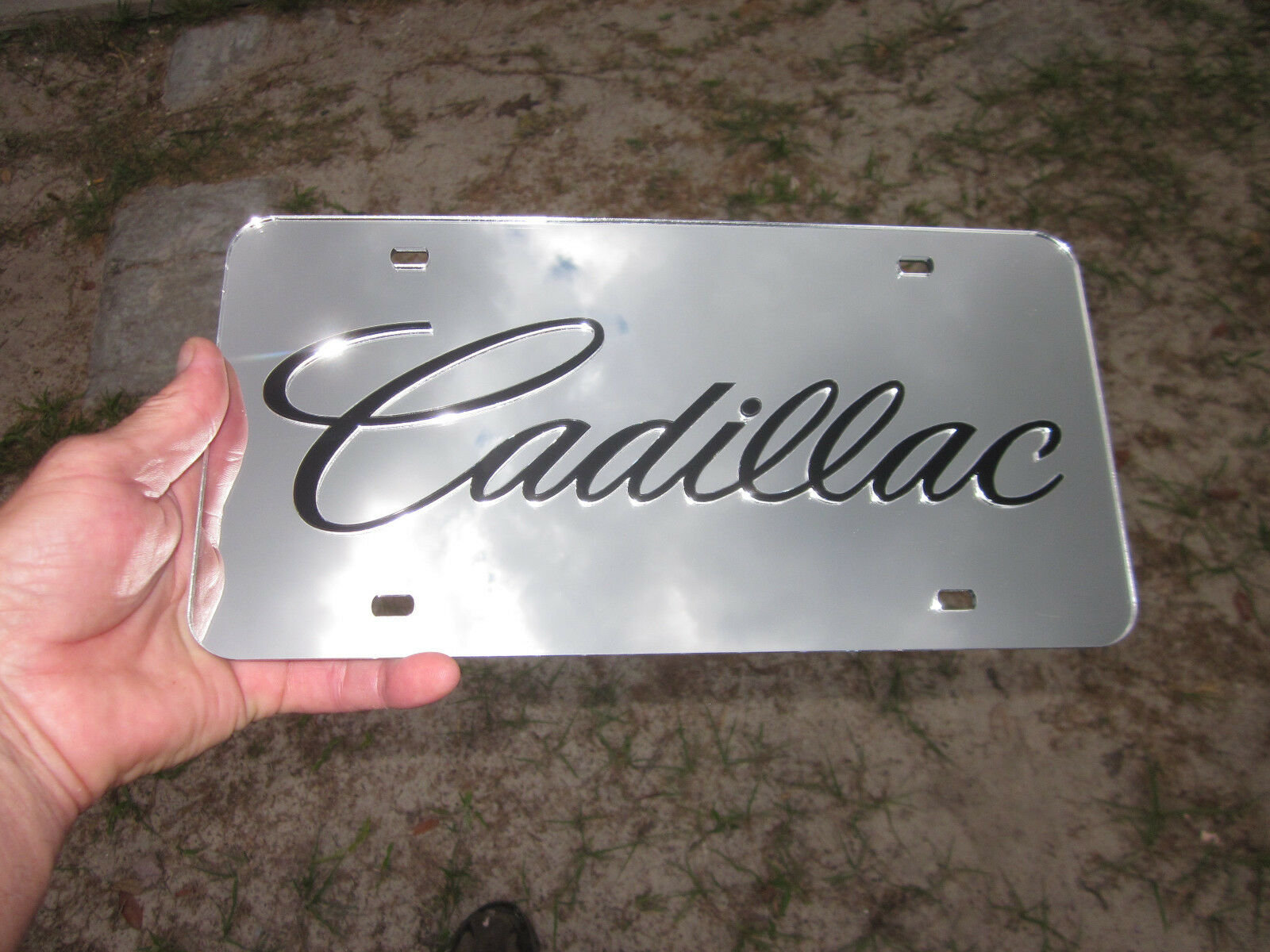 Cadillac Laser Cut Acrylic Mirror License plate 3D Look | Etsy