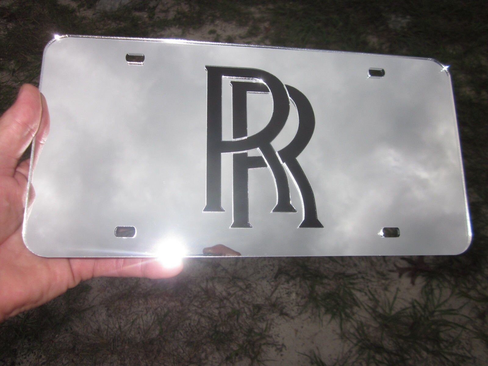 Rolls Royce Laser Cut Acrylic Mirror License Plate 3D Look | Etsy