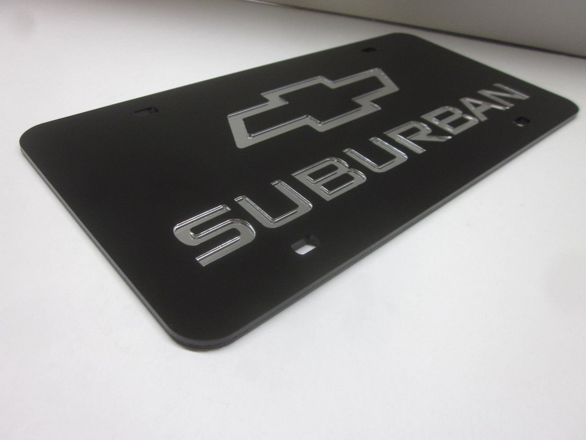 Chevy Suburban Laser Cut Acrylic Mirror License Plate 3D Look - Etsy