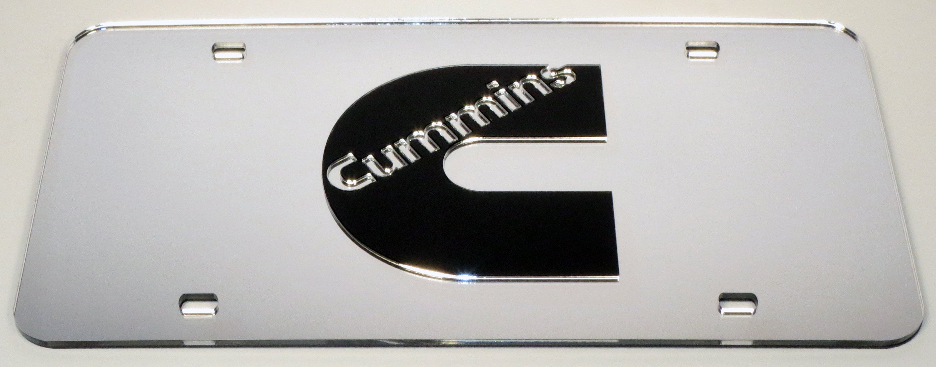 Cummins Laser Cut Acrylic Mirror License Plate 3D Look - Etsy