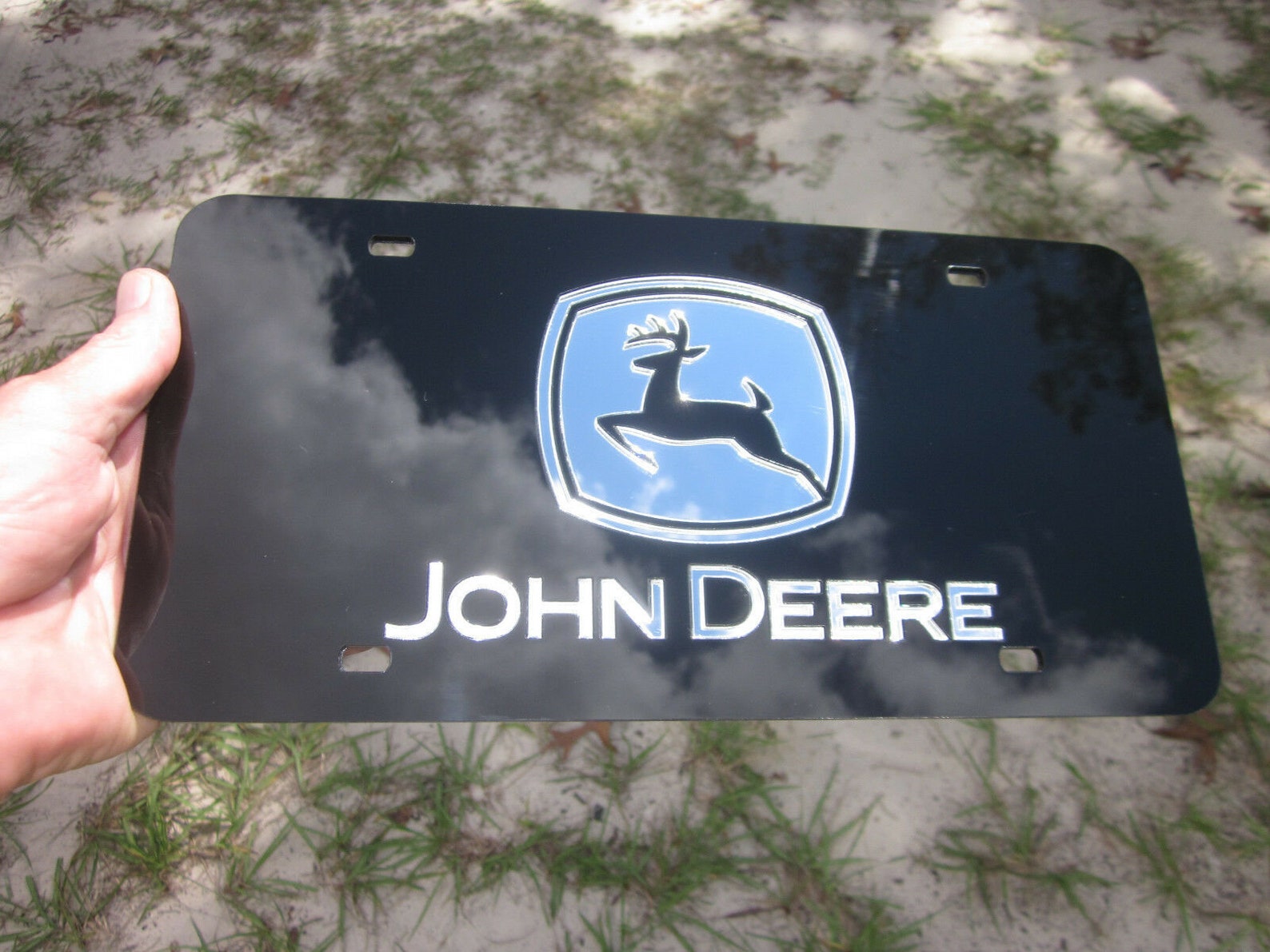 John Deere Laser Cut Acrylic Mirror License Plate 3D Look - Etsy